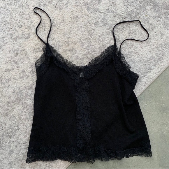 Zara | Tops | Zara Black Lace Cami | Poshmark